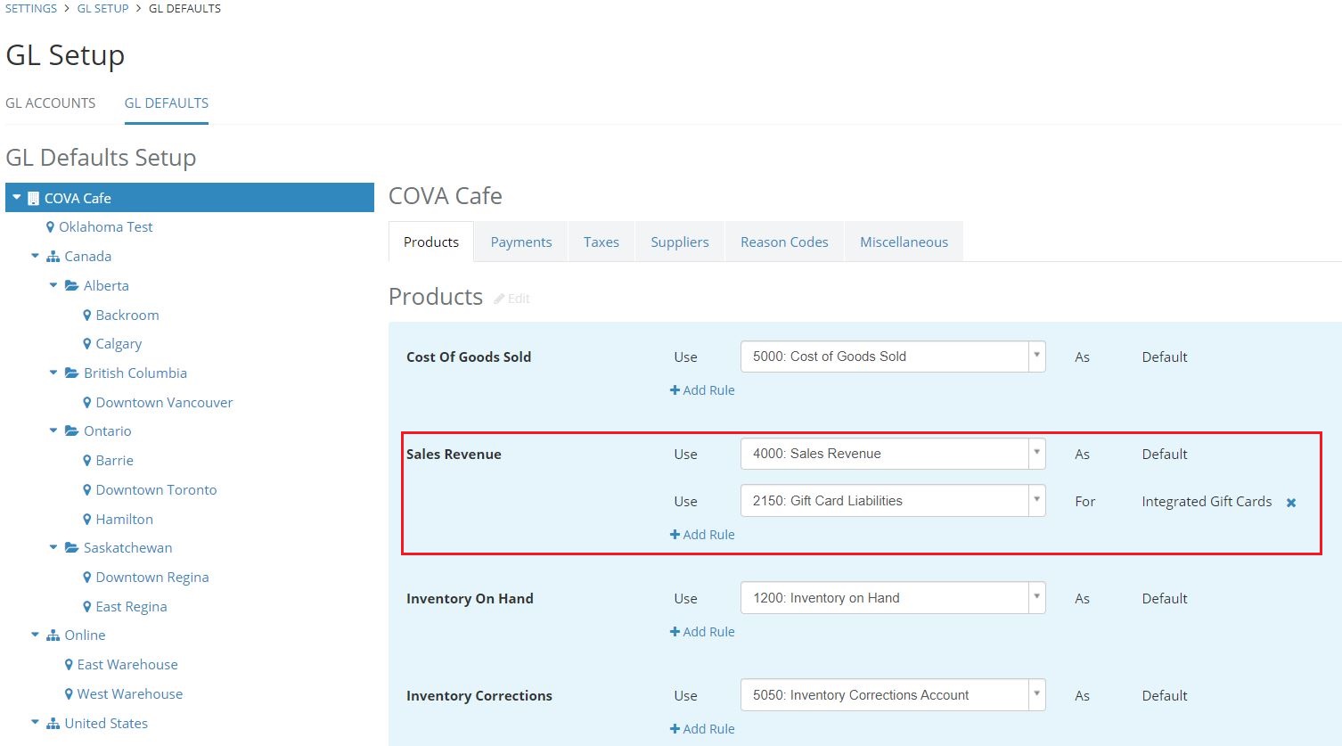 Integrated Gift Card Setup in HUB