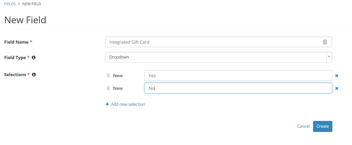 Integrated Gift Card Setup in HUB