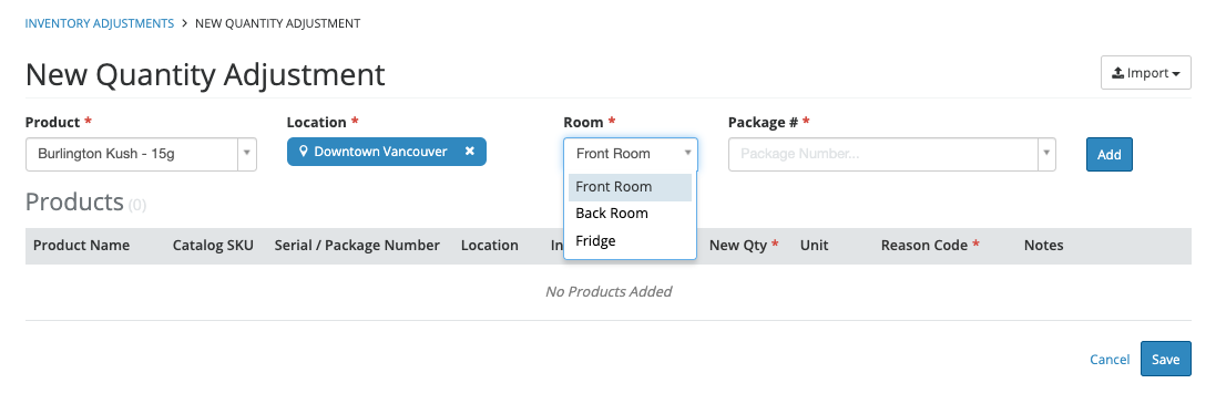 Inventory Adjustments